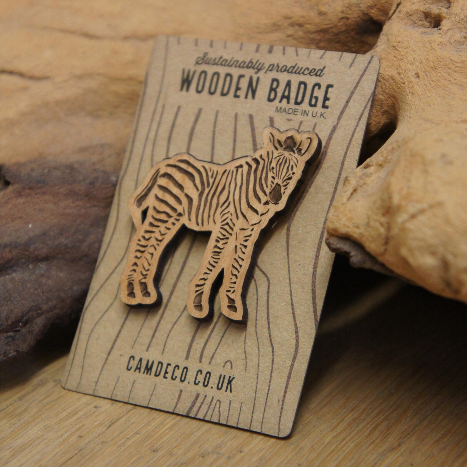 Wooden Zebra Badge Zebra Pin Wooden Brooch Zebra Brooch - Etsy