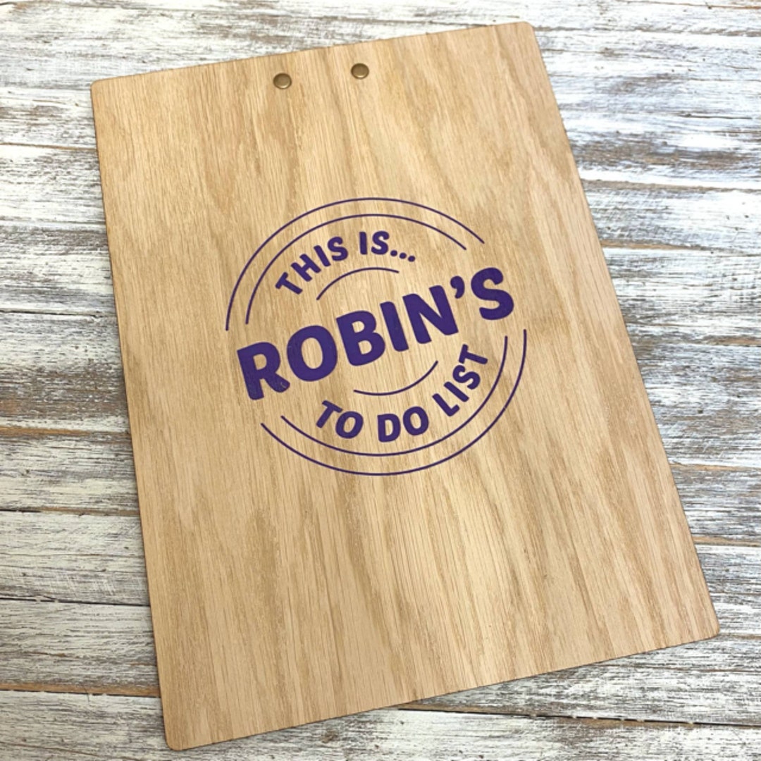 Personalized Wooden Clipboard: A4/A5 To-do List With Bronze Clip - Etsy