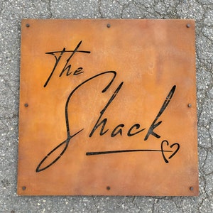 Corten Steel Sign, Rusty Steel, Metal Signs for Business - Corten ...