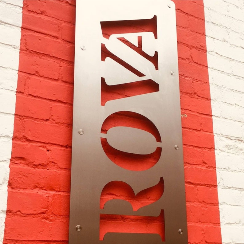 Stainless Steel Business Sign Stainless Steel House Signs - Etsy