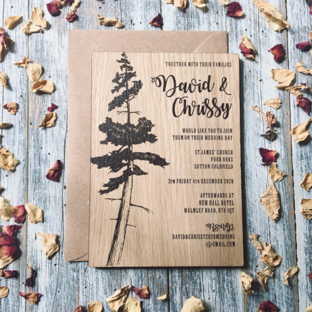 20 Rustic Wedding Invitations, Country Wedding Invitation, Personalised ...