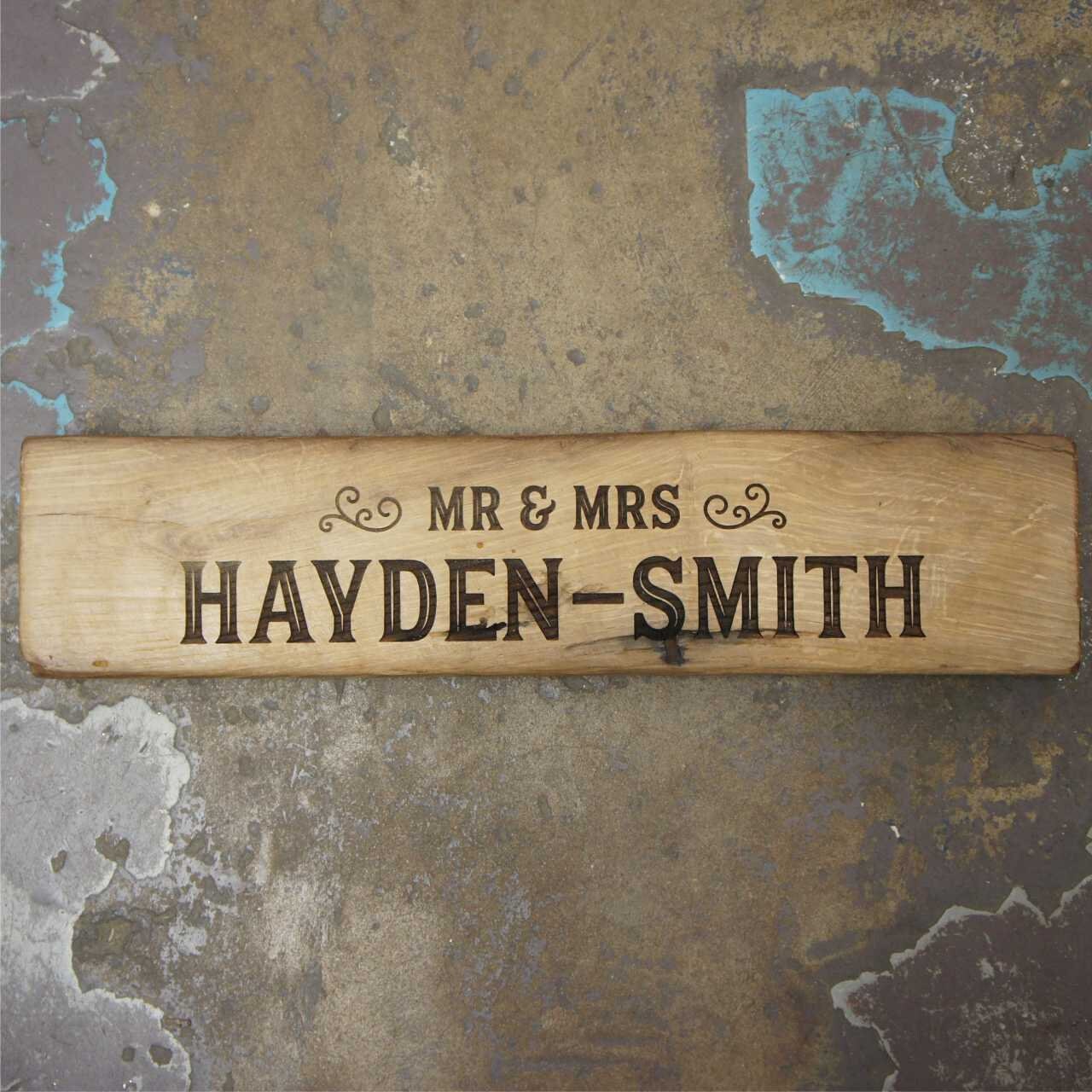 Reclaimed Oak Beam Signs Solid Oak 35cm Thickness Wedding | Etsy