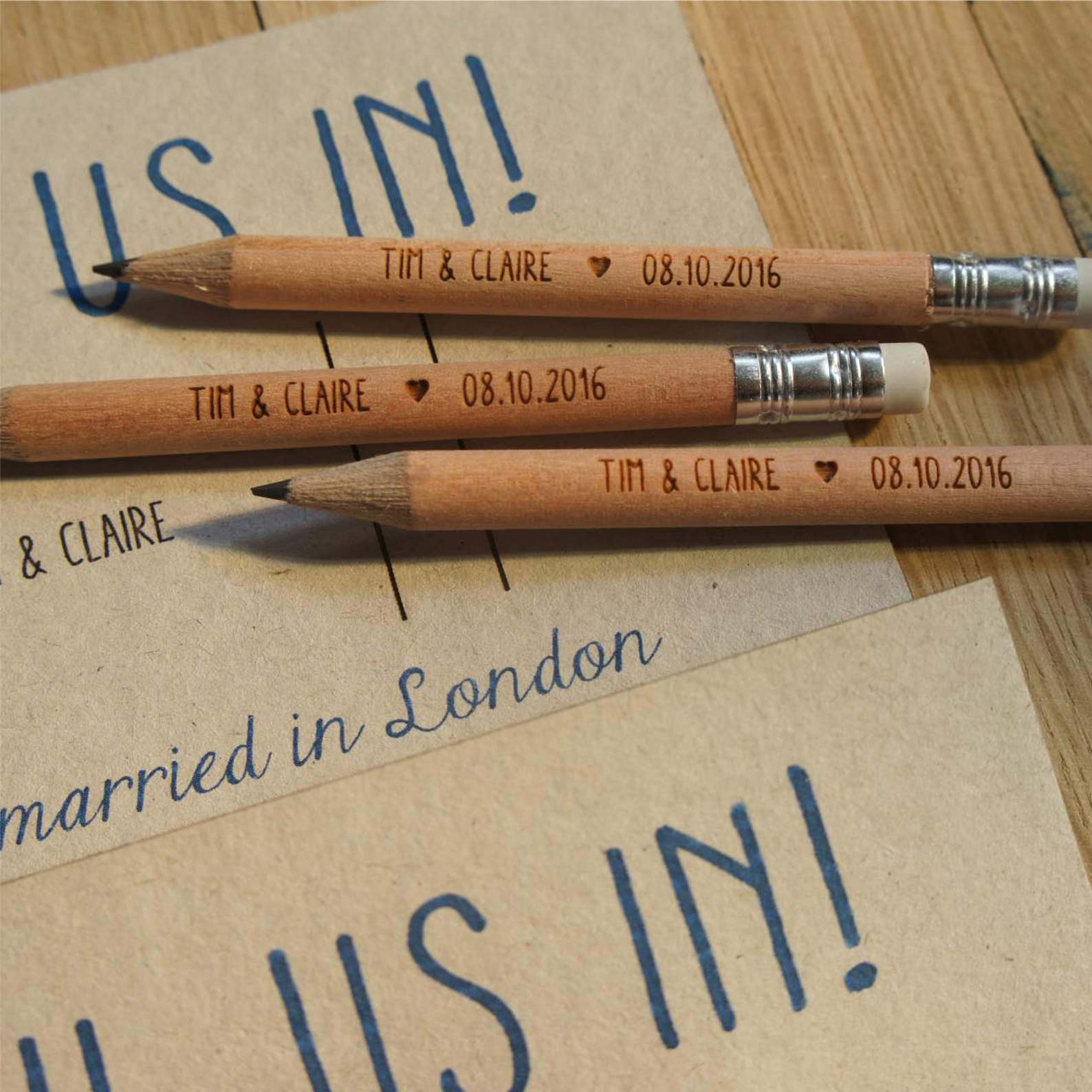 30 Pencil Us In Save the Date Pencils Engraved Golf Pencils - Etsy