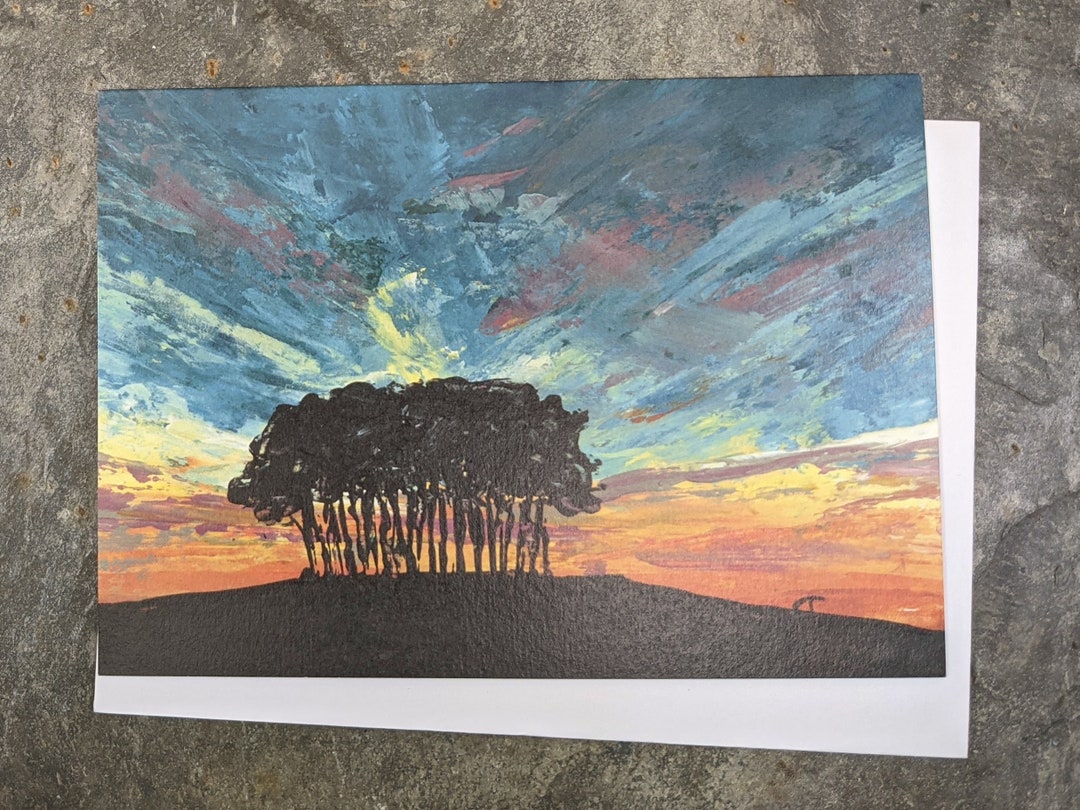 Greeting Cards Coming Home/ Nearly There Trees Art Card - Etsy Singapore