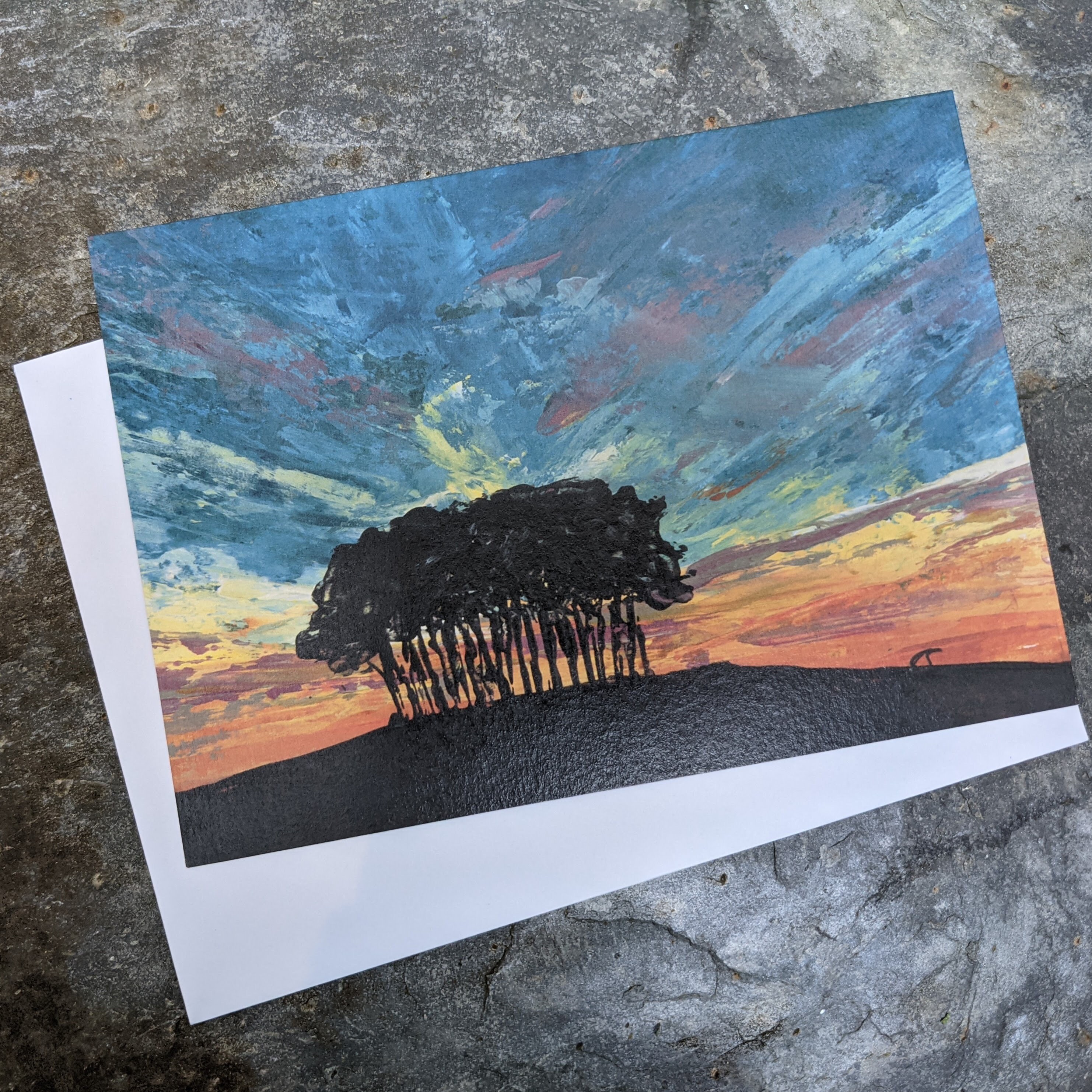 Greeting Cards Coming Home/ Nearly There Trees Art Card - Etsy Singapore