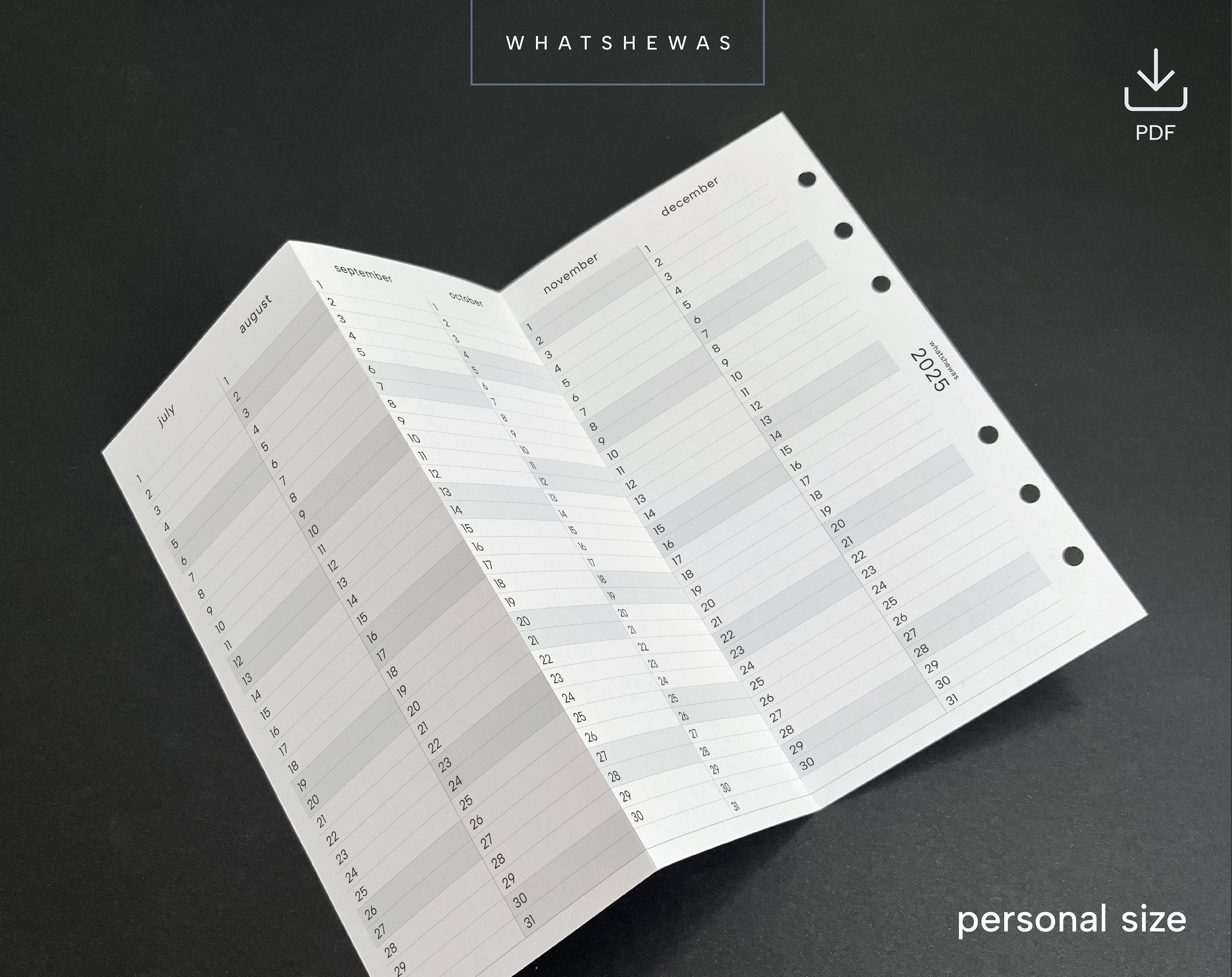 2025 YO1P Yearly Personal Foldout (tri-fold) Calendar | YO1P Year at a ...