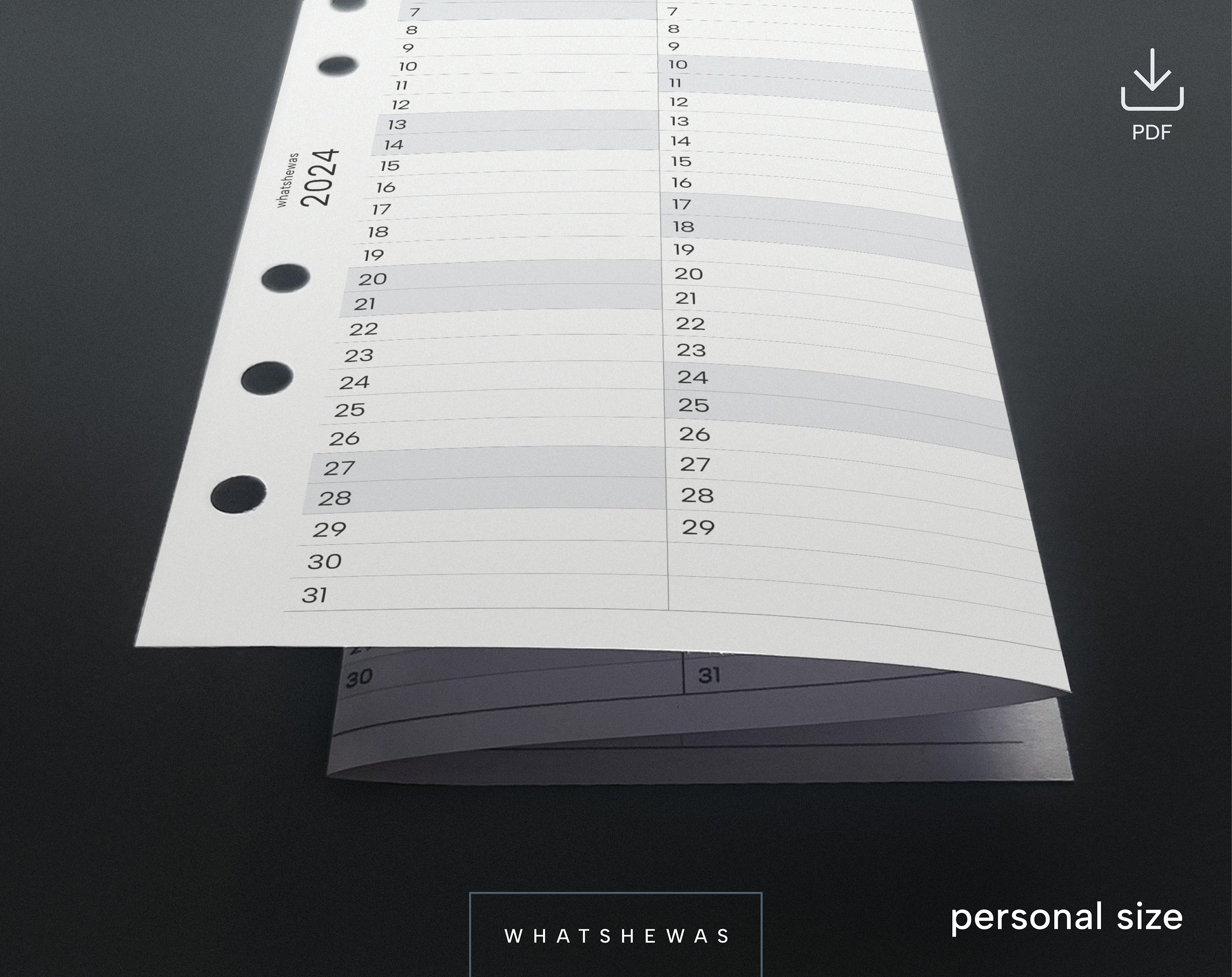 2024 YO1P Yearly Personal Foldout tri-fold Calendar YO1P Year at a ...