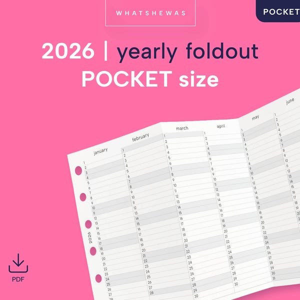 Foldable Calendar 2026 - Etsy UK