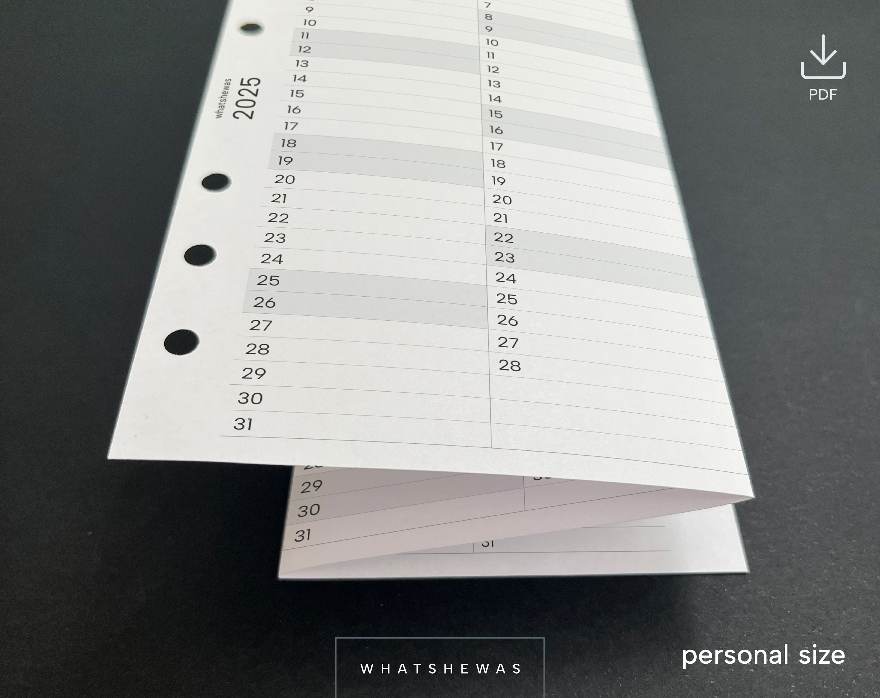 2025 YO1P Yearly Personal Foldout (tri-fold) Calendar | YO1P Year at a ...