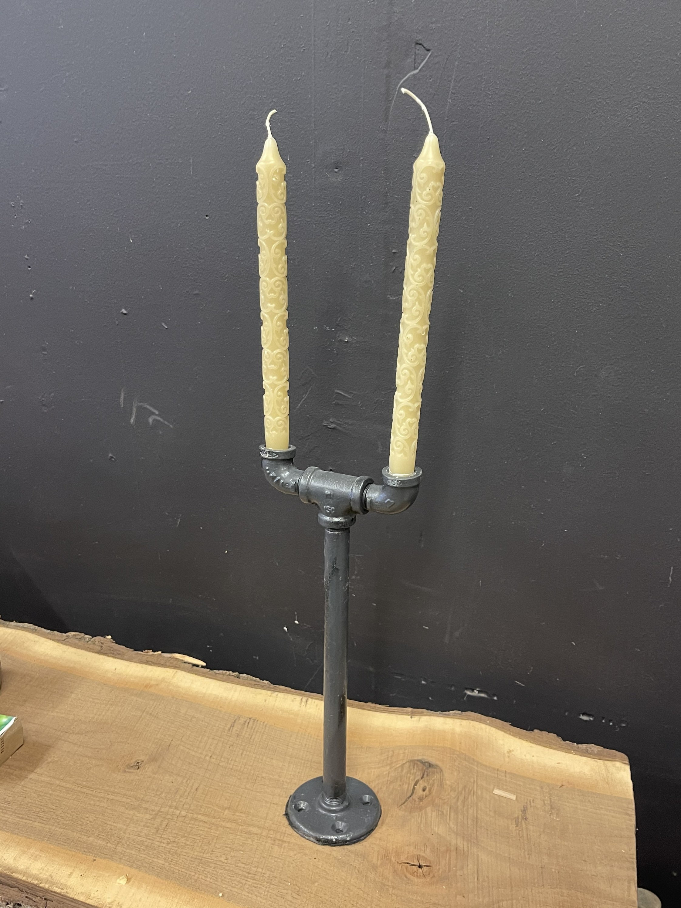 Double Vintage Plumbing Supply Candlestick - Etsy