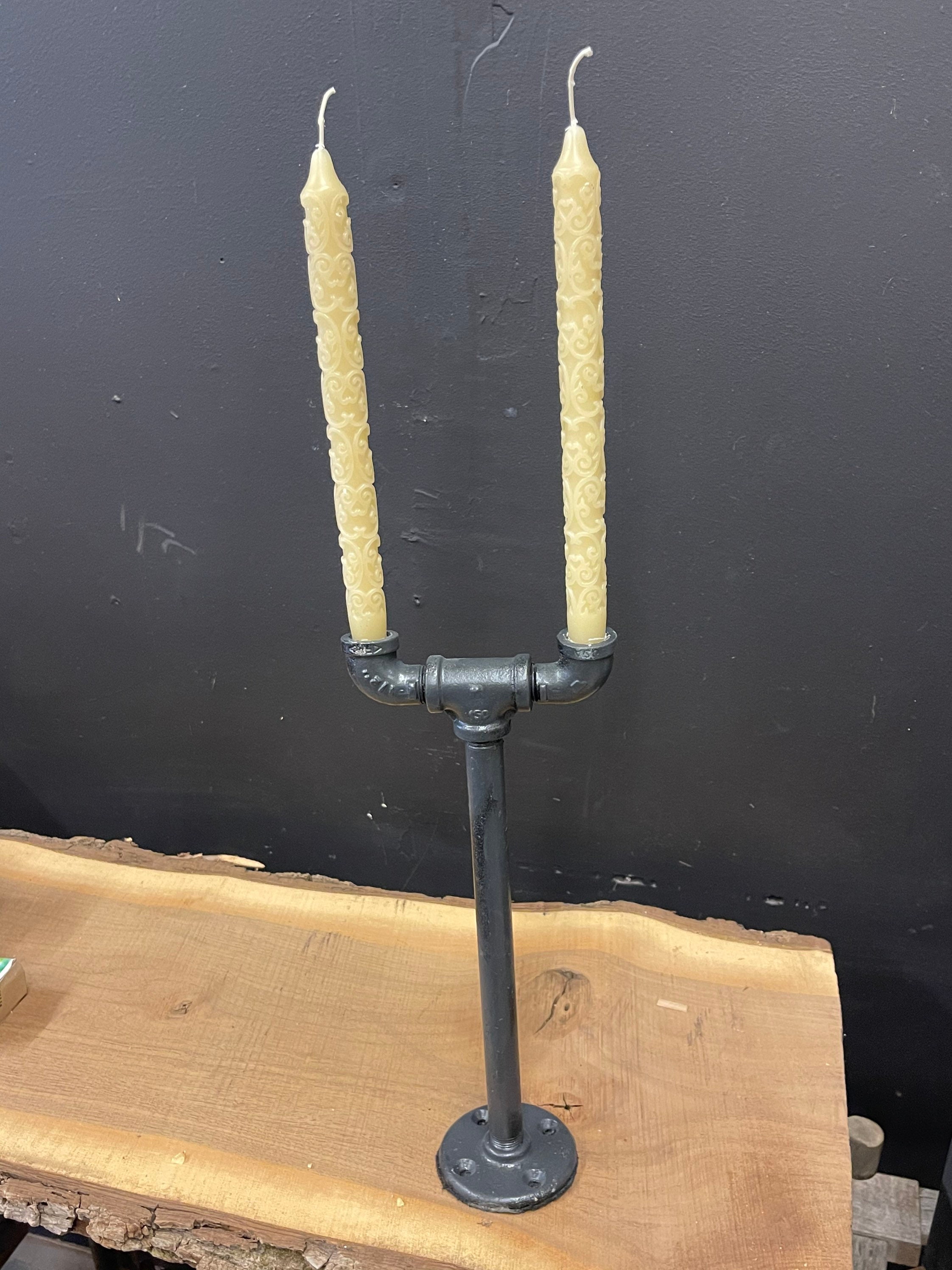 Double Vintage Plumbing Supply Candlestick - Etsy