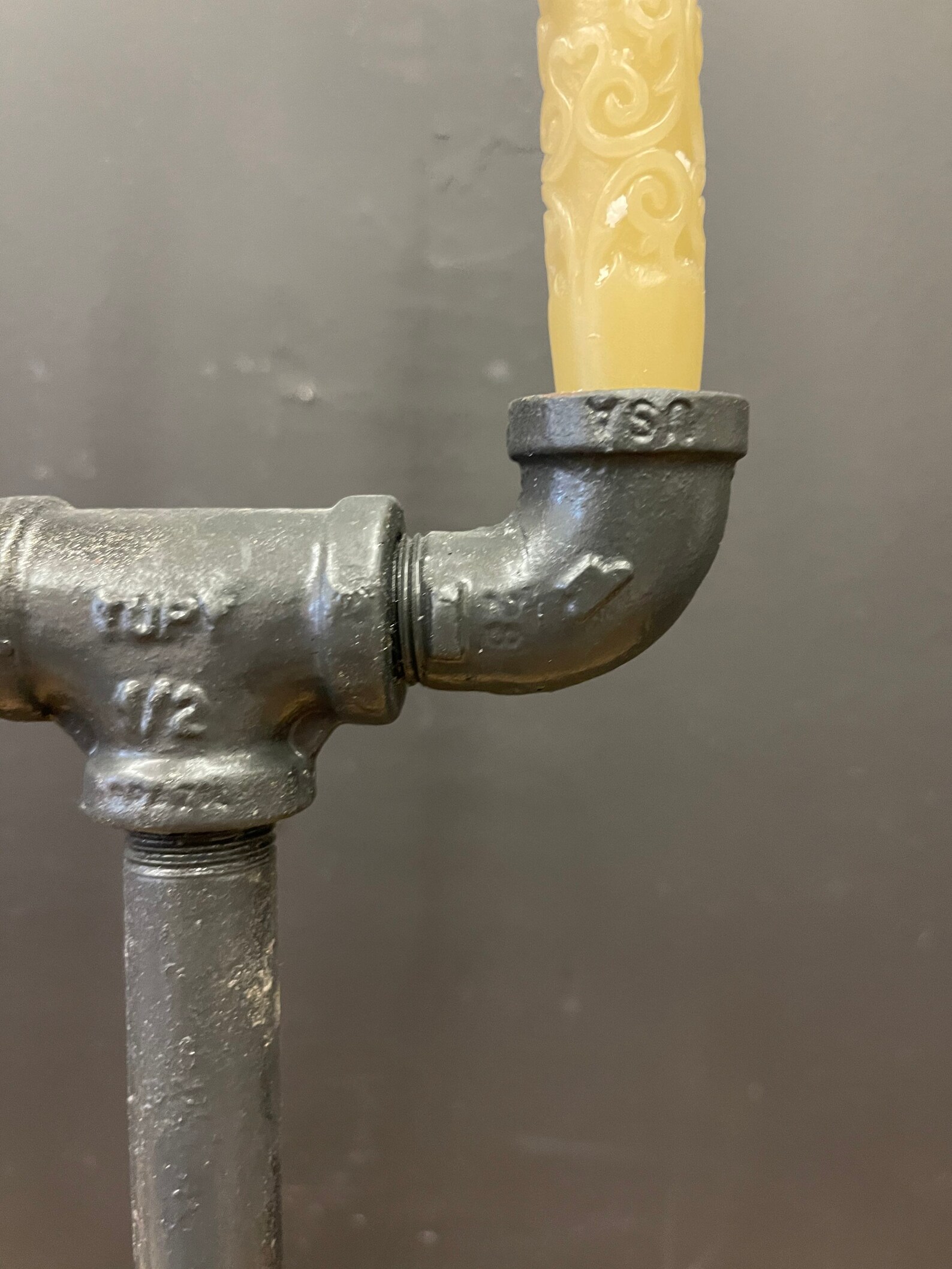 Double Vintage Plumbing Supply Candlestick - Etsy