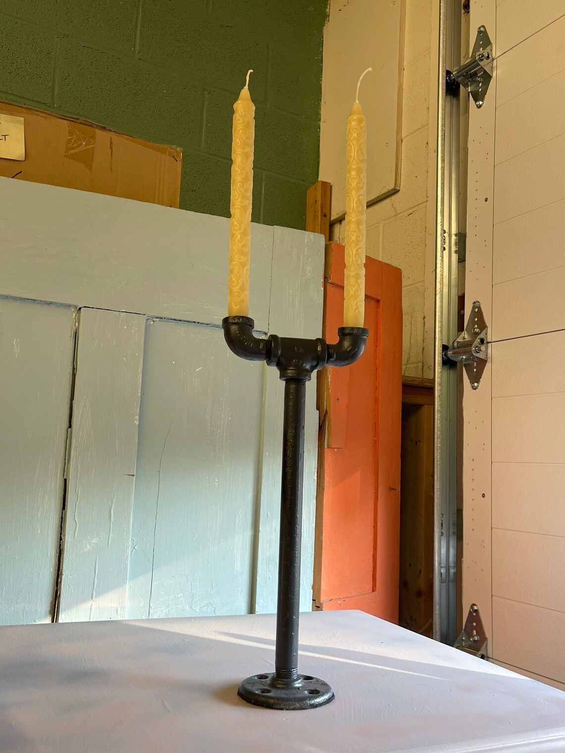 Double Vintage Plumbing Supply Candlestick - Etsy