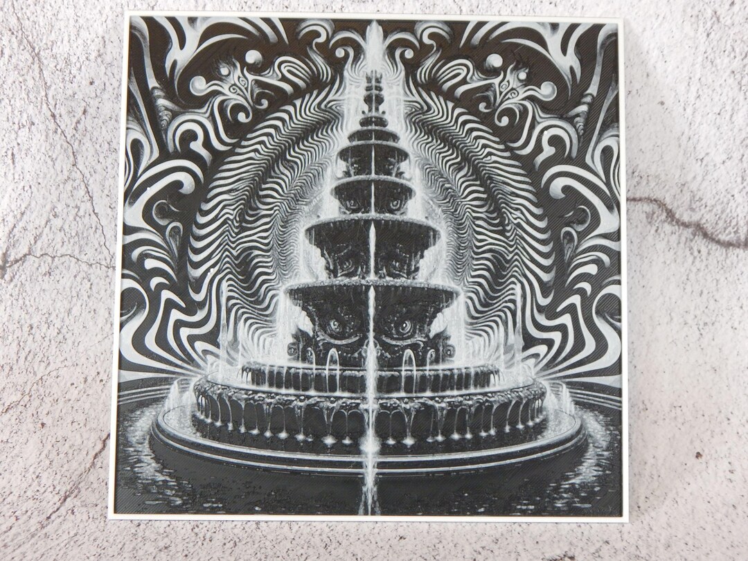 Fountain of Mystery Visual Illusion 3D Printed Art Hueforge Free ...