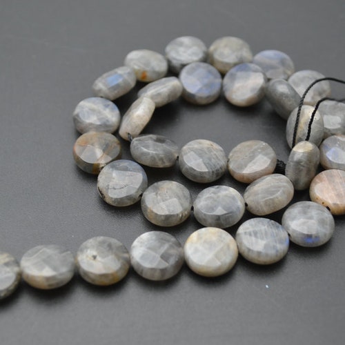 Faceted Natural Sunstone Flat Round Coin Shape Peach Moonstone - Etsy