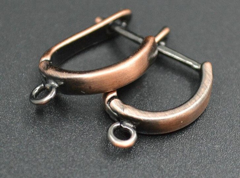 10pc Various Designs Antique Copper Color Metal Leverback Earring ...