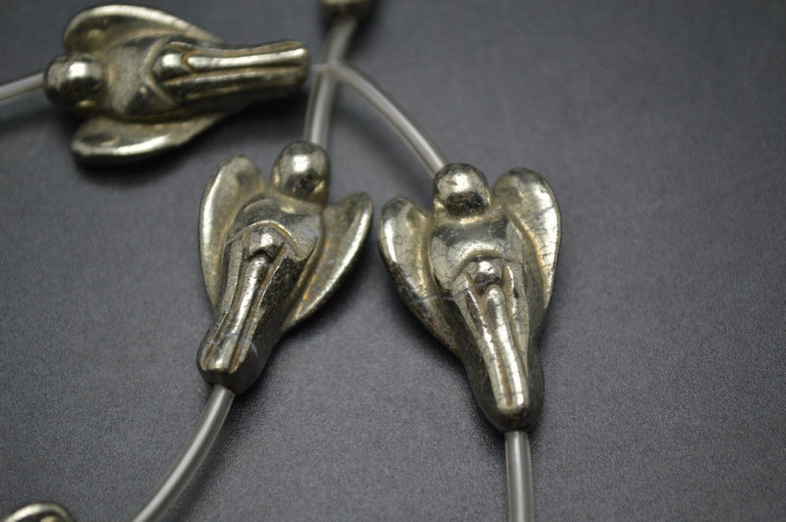 1strand 16x25mm Natural Pyrite Angel Shape Loose Beads | Etsy