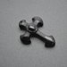 Natural Black Obsidian 35x50mm Cross Stone Pendant - Etsy
