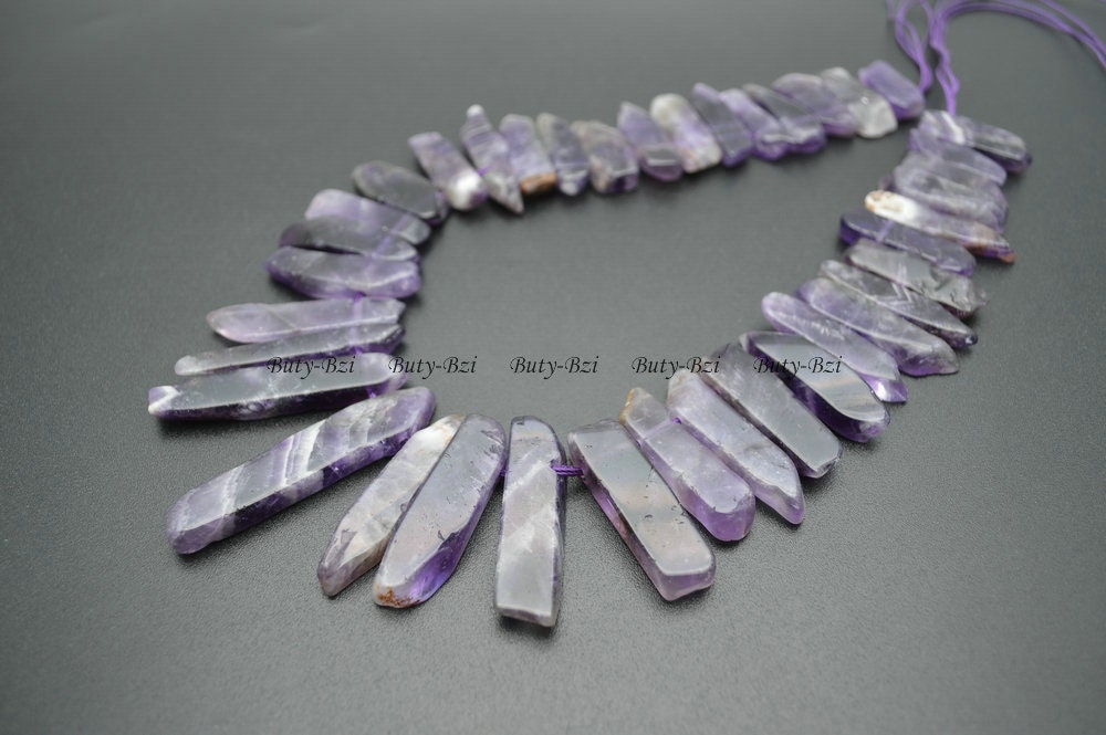 Graduated Flat Square Slice Natural Rose Quartz / Amethyst / Crystal ...
