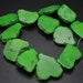 1 Strand 30~40mm Apple Green Color Freeform Howlite Turquoise Slab ...