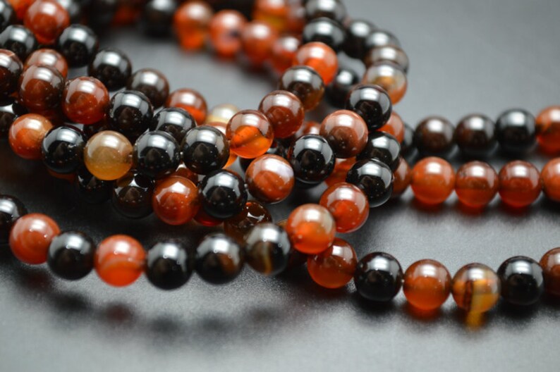 Beautiful Illusion Red Agate Stone Round Loose Beads 6mm 8mm DIY ...