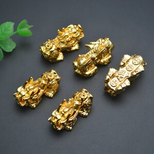10pc 18k Gold Plating Metal Lucky Pixiu Animal Loose Beads Bracelet ...