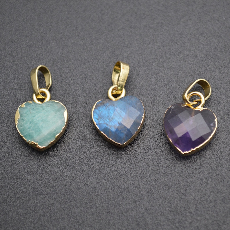 1pc Small Size 11mm Natural Gemstone Faceted Heart Shape Stone - Etsy