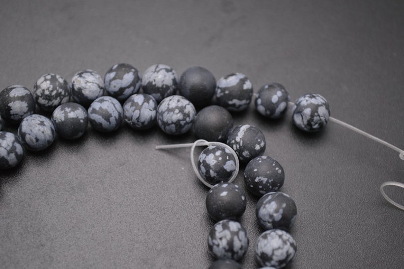 Dull Polished Matte Black and White Veins Snow Flake Stone | Etsy