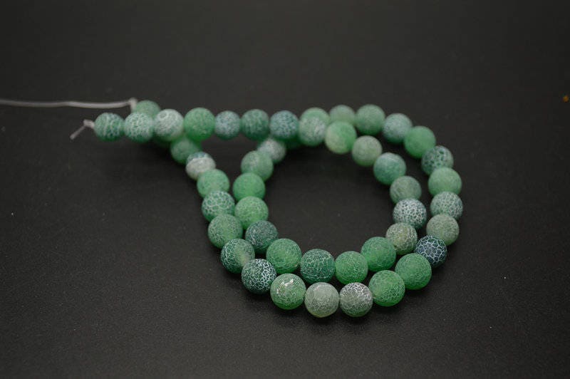 Various Color Matte Dull Polished Dragon Veins Agate Stone Round Loose ...