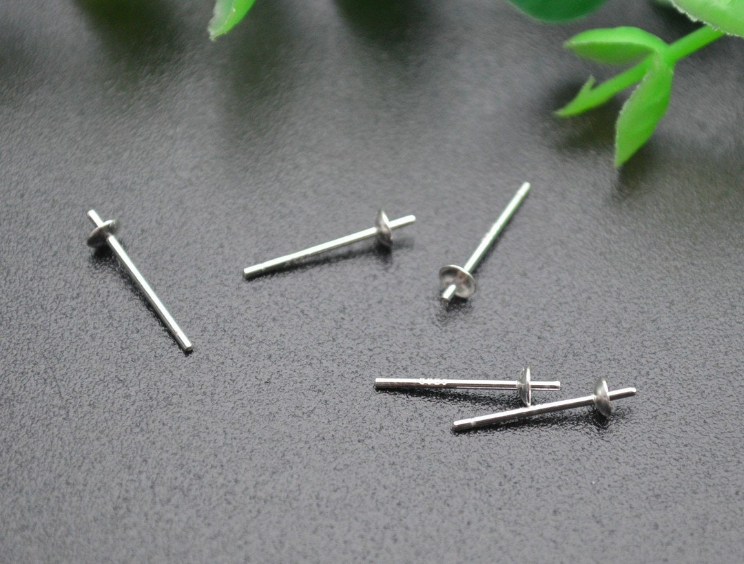 10pairs 925 Sterling Silver Earring Post Stud Pins Jewelry Findings Fit ...