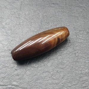 10pc 10x30mm Banded Coffee Color Agate DZI Tube Stone Loose Beads - Etsy
