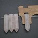 4pc Natural Rose Quartz Pillar 8x32mm Stone Cylinder Point Loose Beads ...