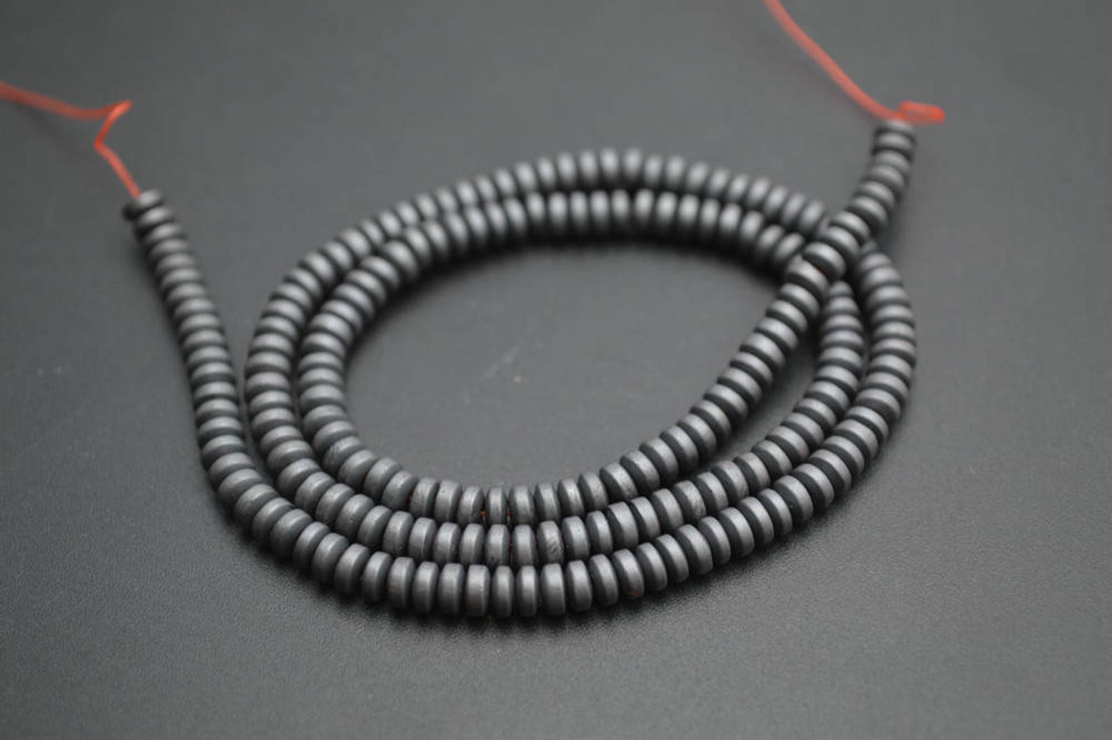 Matte Smooth Hematite Rondelle Spacer Loose Beads 2x4mm 3x6mm 4x8mm DIY ...