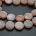 Faceted Natural Sunstone Flat Round Coin Shape Peach Moonstone Stone ...
