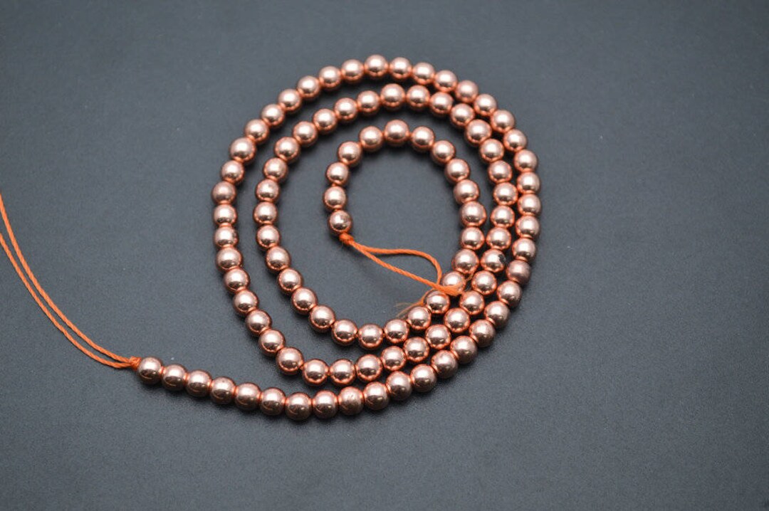 Smooth Hematite Rose Gold Color Electroplating Round Loose Beads 2mm ...