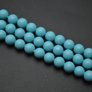4mm~10mm Turquoise Blue Color Natural Shell Round Loose Beads - Etsy