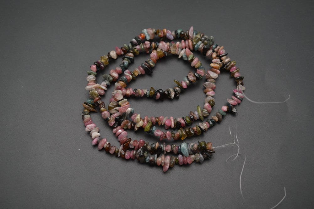 5~8mm Natural Mix Color Tourmaline Stone Chips Loose Beads - Etsy