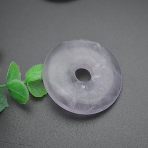 40mm Big Size Gemstone Donut Pendant Crystal Rose Quartz Green ...