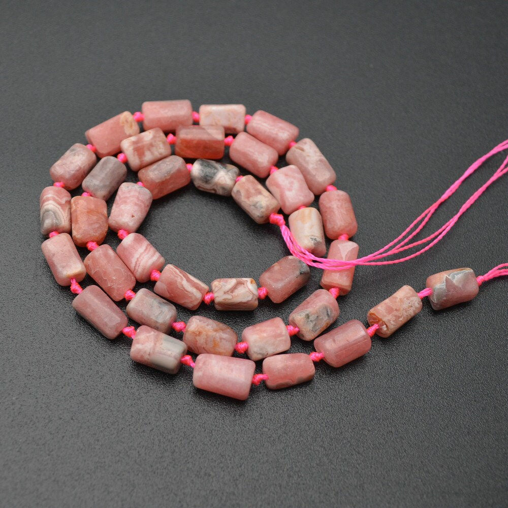 Natural Gemstone Stone Cylinder Tube Beads ( Amazonite / Lapis ...