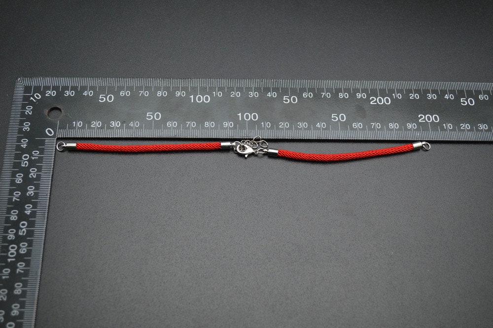 10pc Popular Red and Black Color Thread Cord Chains Lobster | Etsy