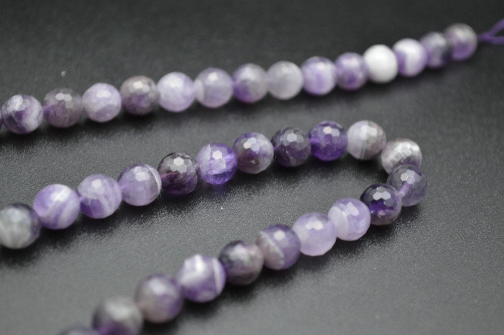 Faceted Natural Gog Teeth Amethyst Stone Round Loose Beads 6mm - Etsy
