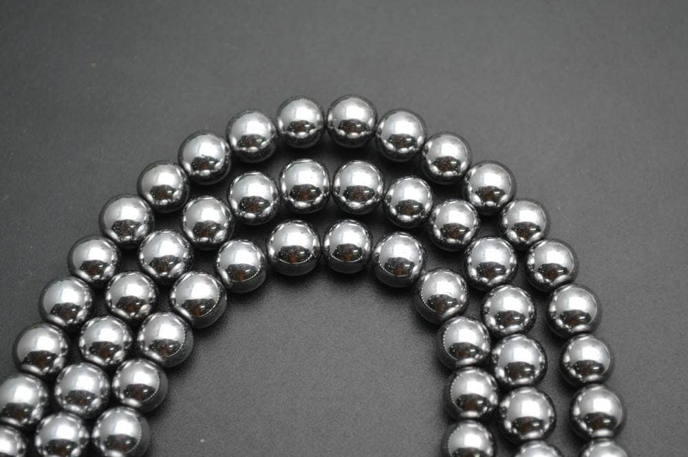 1 strand 2mm14mm Silver color plating Hematite Round Loose | Etsy