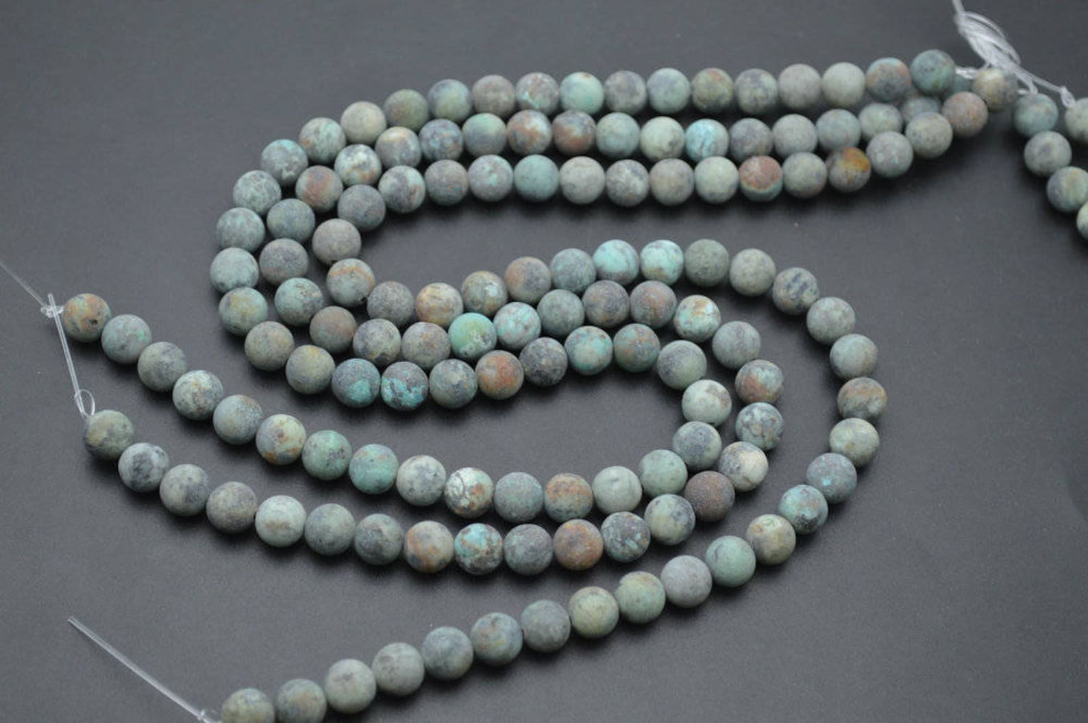 Matte Dull Polished Natural African Turquoise Stone Round | Etsy