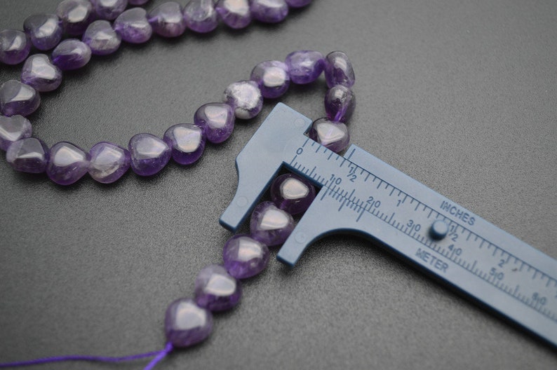 10mm Natural Amethyst Stone Heart Shape Loose Beads - Etsy