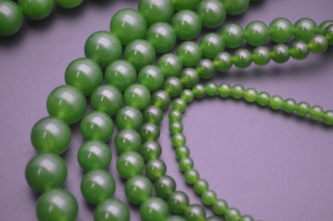 5strands Dyed Green Malai Jade Stone Round Loose Beads 4mm 6mm 8mm 10mm ...