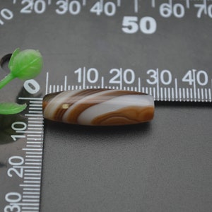 10pc 10x30mm Banded Coffee Color Agate DZI Tube Stone Loose Beads - Etsy
