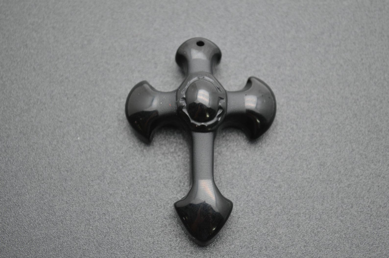 Natural Black Obsidian 35x50mm Cross Stone Pendant - Etsy