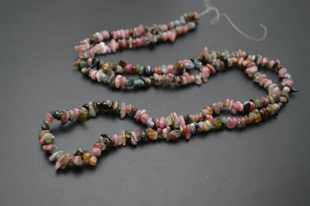 5~8mm Natural Mix Color Tourmaline Stone Chips Loose Beads - Etsy