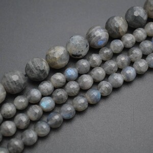 1strand Good Quality 4mm12mm Faceted Labradorite Stone Round - Etsy