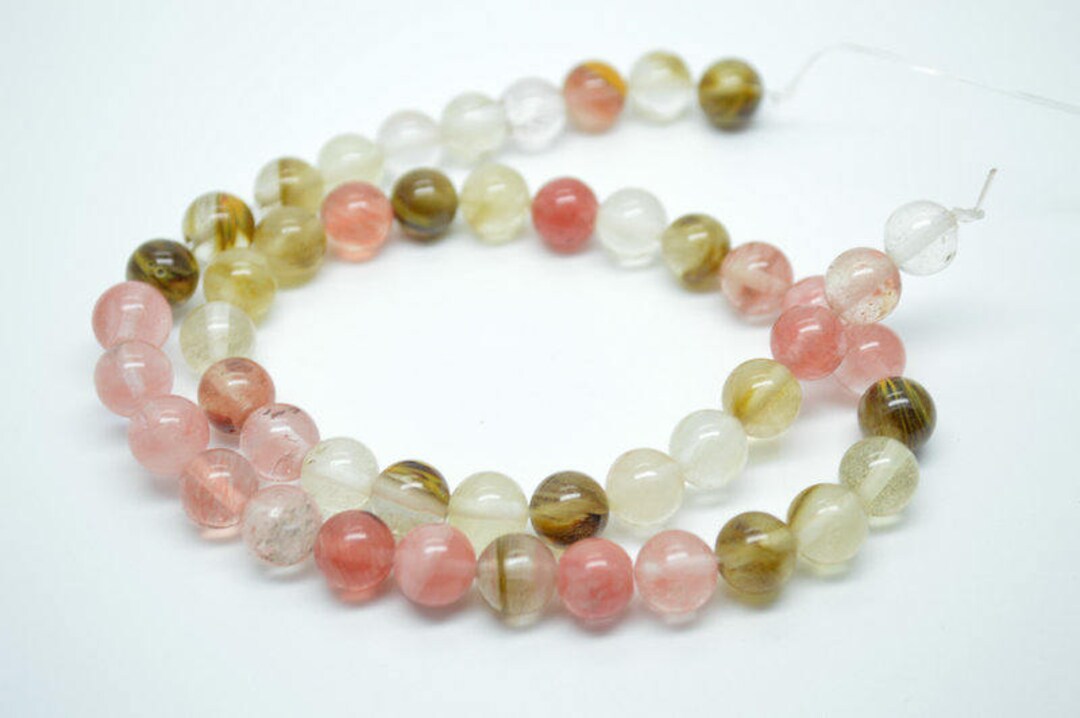 Natural Mix Color Watermelon Quartz Stone Round Loose Beads 4mm~12mm - Etsy